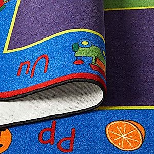 KidCarpet.com ABC Rainbow Seating Classroom Rug with 24 Seats, 7'6" x 12' Rectangle