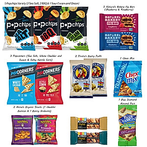 Foxy Fane 60-Count Holiday Gift Box - Variety Pack of 60 Healthy Snacks & Treats