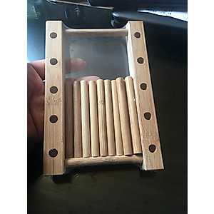 Bamboo Dish Drying Rack Dish Rack Collapsible Dish Drainer Wooden Drainboard Storage Holder Stand With 4 Slot,Supplement or Dish Drainer Kitchen Cabinet Organizer For Dish, Plate, Bowl, Coasters