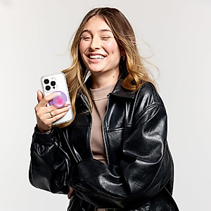 PopSockets Round Phone Grip Compatible with MagSafe, Adapter Ring Included, Phone Holder, Wireless Charging Compatible - Aura