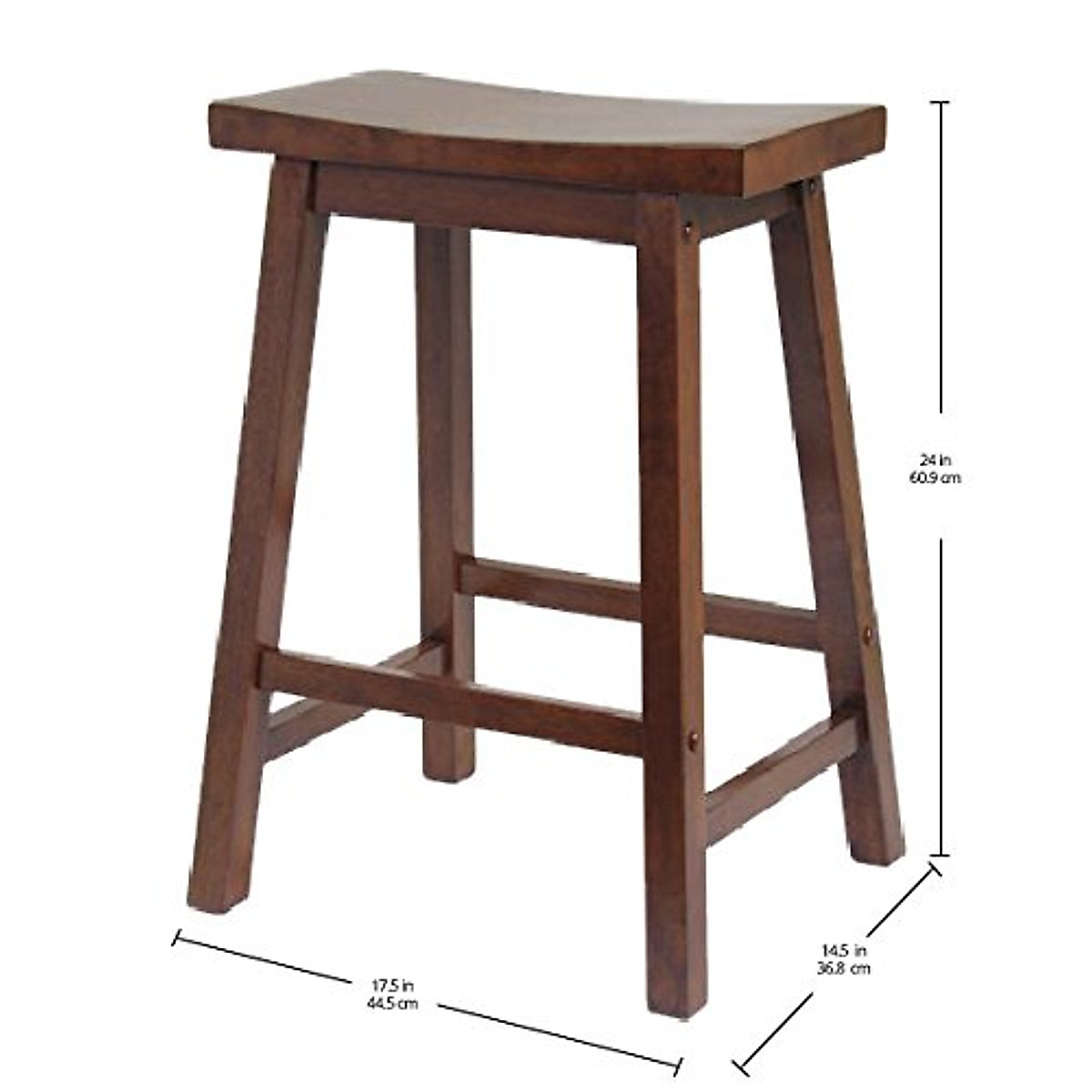 Winsome Satori Counter Stool, 24", Walnut