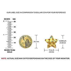 Fiercy 1 inch Gold Star Stickers with Glitter Holographic Pattern, 500 pcs Sparkling Self-adhensive Label Roll, Star Shape Reward Stickers for Kids Behavior