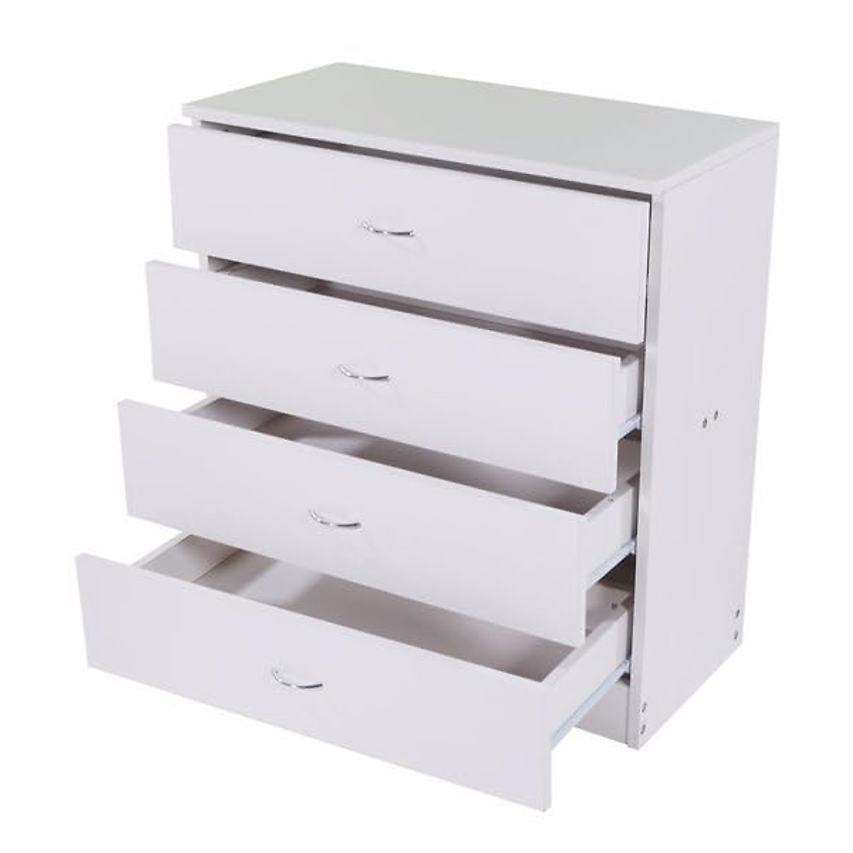 AQFilters Contemporary White 4-Drawer Bureau – Chic Storage Solution