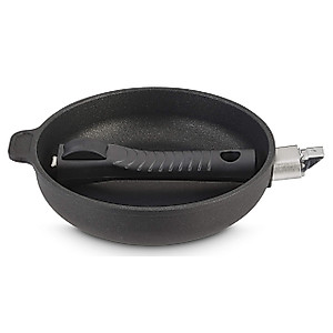 Ozeri Professional Series Hand Cast Ceramic Fry Pan with Removable Handle, 100% Made in Germany and Free of GenX, PFBS, Bisphenols, APEO, PFOS, PFOA, NMP and NEP