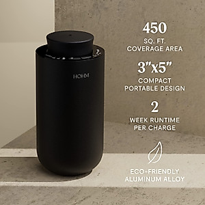 Hohm Vessel Diffuser - Portable Essential Oil Atomizer Diffuser for Essential Oils - Waterless Essential Oil Diffuser - Adjustable Scenting, Chargeable & 450 SQ-FT Coverage - Black