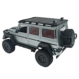 FMTStore R/C MN-86S | Upgrade Version 4WD 1/12 2.4G Remote Control Big G500 RC Car Rock Crawler Climbing Off Road Truck with Headlight RTR Vehicle Models for Kids and Adults - Matt Grey