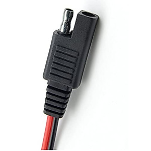 Gagool SAE Extension Cable 2-Pin SAE Quick Connector Disconnect Plug 10A Solar Battery Panel SAE Plug Wire 1ft / 30 cm (2 Pack)