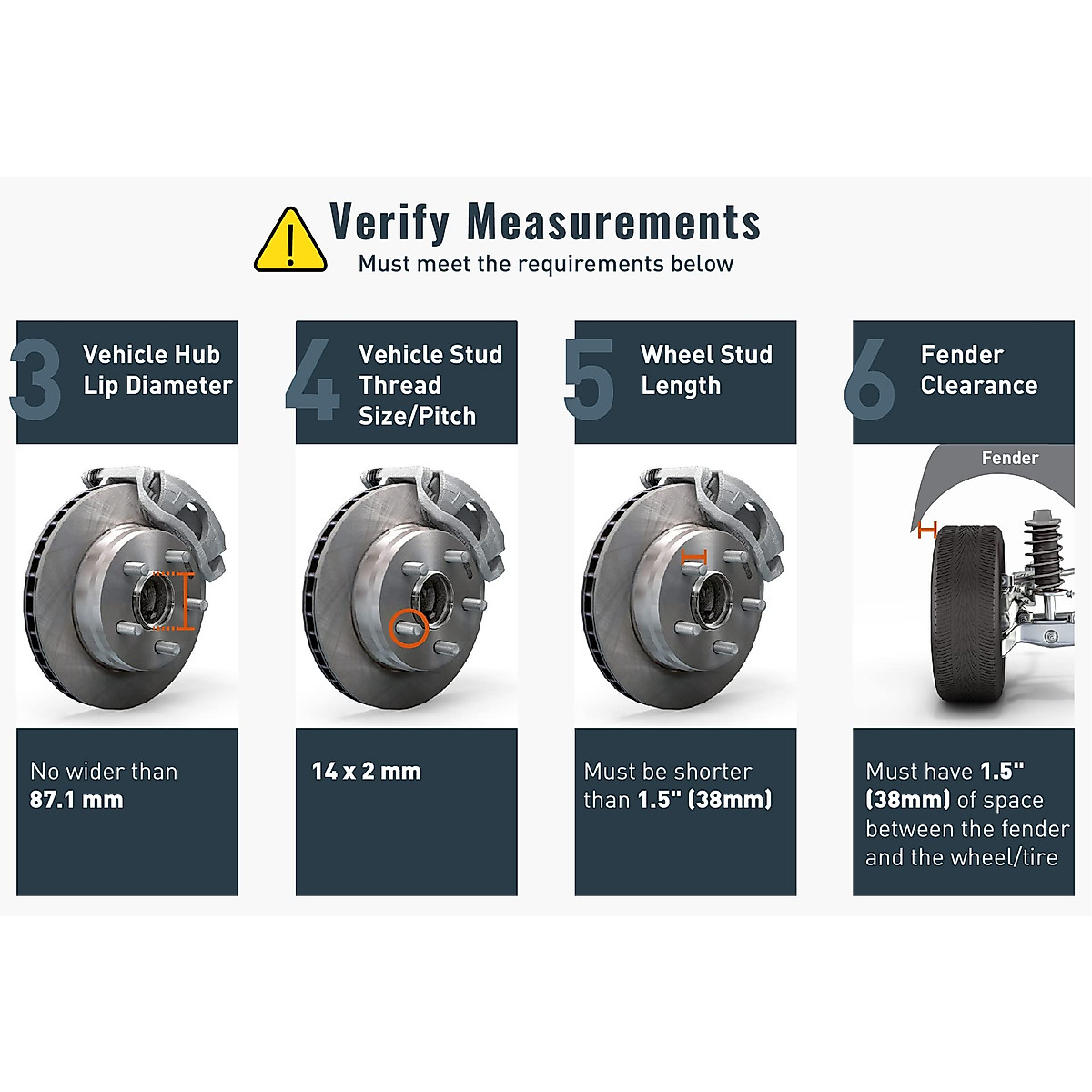 RockTrix 4pcs 1.5 inch 5x135 to 5x5 Wheel Adapters (Changes Bolt Pattern) 14x2 Studs Compatible with Ford Expedition F150 F-150 Lincoln Navigator Blackwood (5x135 to 5x127 Spacers)