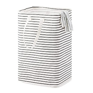 72L Large Collapsible Laundry Basket, Freestanding Clothes Hamper with Easy Carry Long Handles, Waterproof Washing Bag for Bedroom, Bathroom, and Nursery (Grey, 1 Pack)