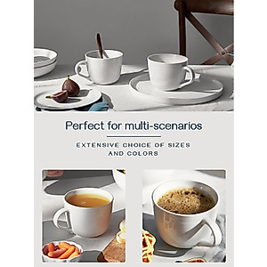 DOWAN Coffee Mug, 17 Oz Soup Mugs with Handle, Wide Large Coffee Mugs for Latte, Cappuccino, Tea, White Coffee Mugs Dishwasher & Microwave Safe, Set of 2, Wedding Gift