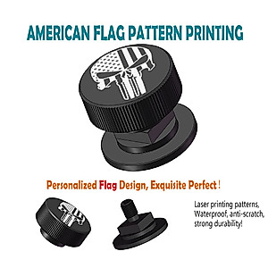 Welding Hood Helmet Pipeliner Fasteners -1Pair USA Flag Black Pattern Aluminum Helmet Pipeliner Headgear Replacement Parts Accessories Screws Flip Hood, Anti-Rust