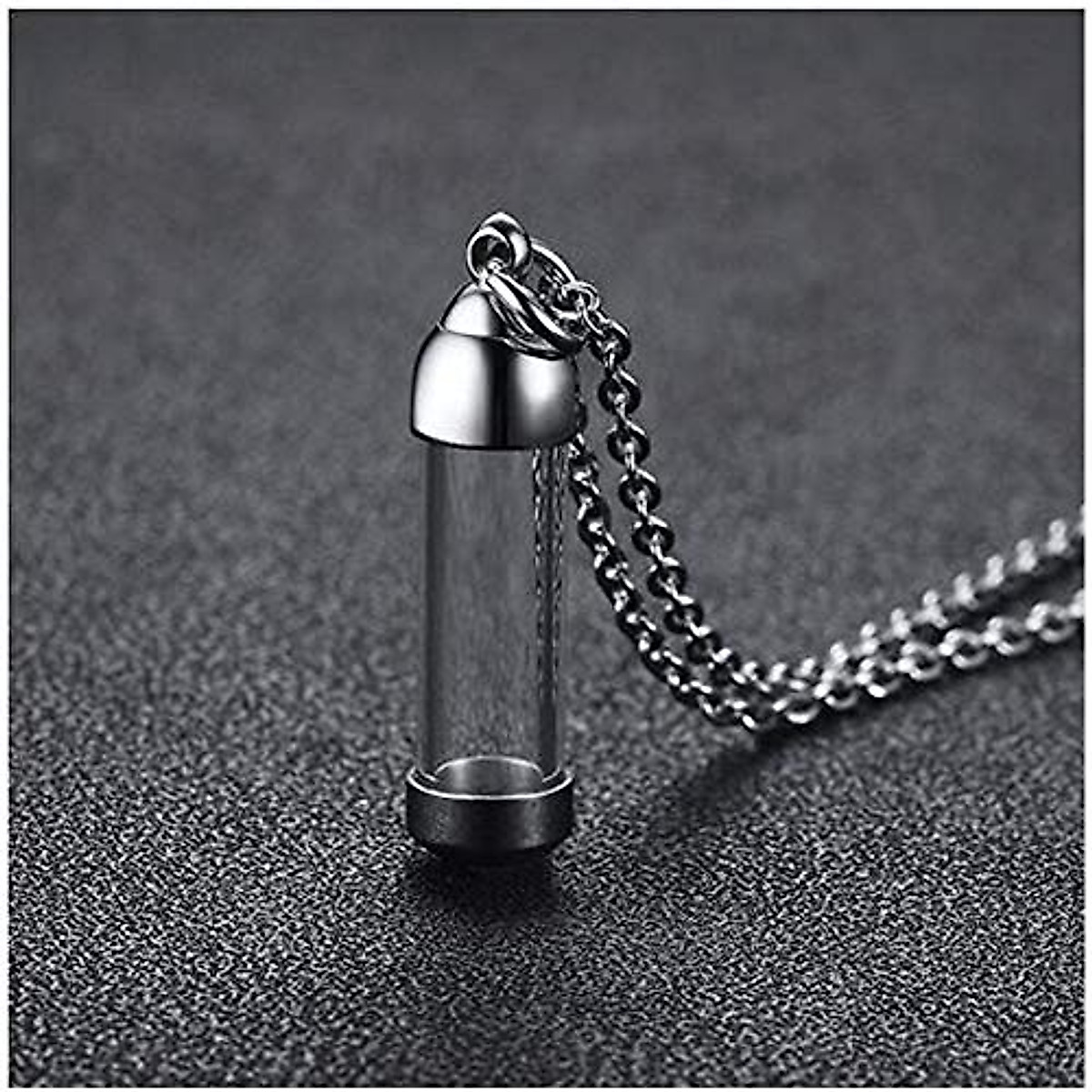 Urn Necklace for Ashes Hourglass Glass Cremation Jewelry Openable Container Pendant Vial Tube