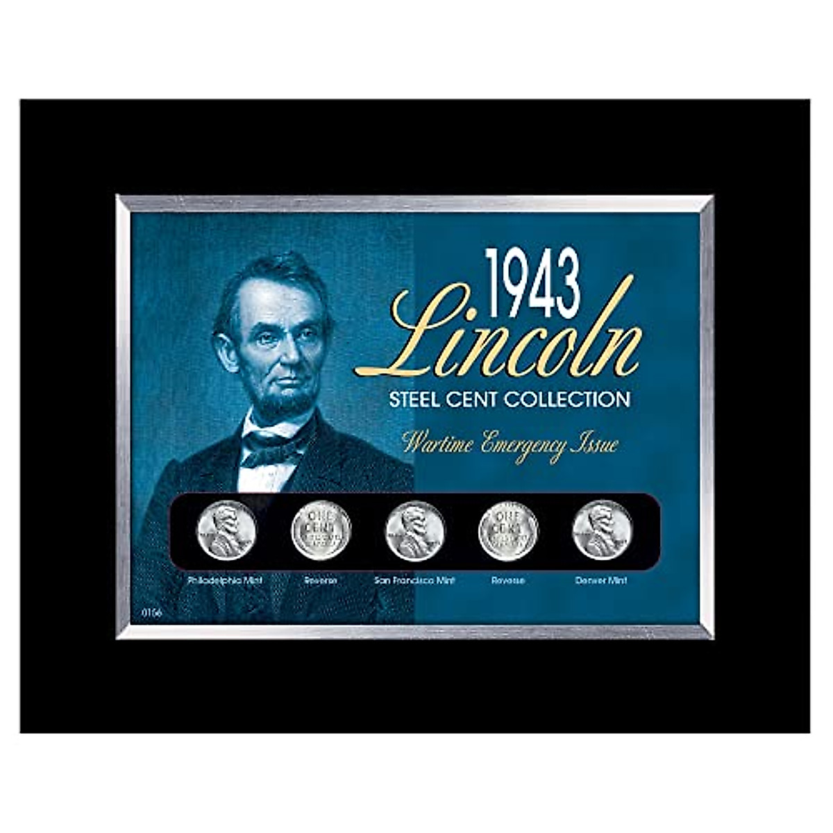 American Coin Treasures 1943 Lincoln Steel Penny Collection Wartime Emergency Issue in Small Frame