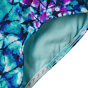 Speedo Girls Thin Strap One Piece Swimsuit (US, Alpha, X-Large, Regular, Deep Aqua/Purple)