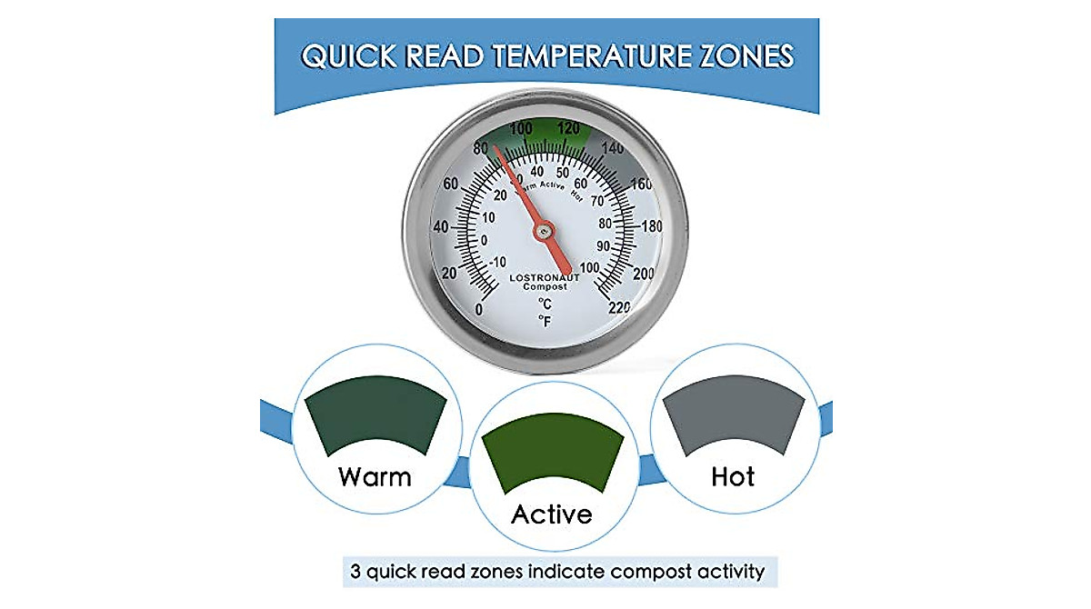 Long Stem Compost Soil Thermometer - Fast & Accurate