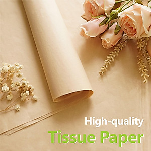 Bobobag 100 Sheets 20"X14" Gift Wrapping Tissue Paper Bulk for Gift Bags,Weddings Birthday Showers Arts Craft Party Favor Decoration (Brown)