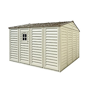 WoodBridge Plus 10 ft. x 10 ft. Vinyl Outdoor Garden Storage Shed