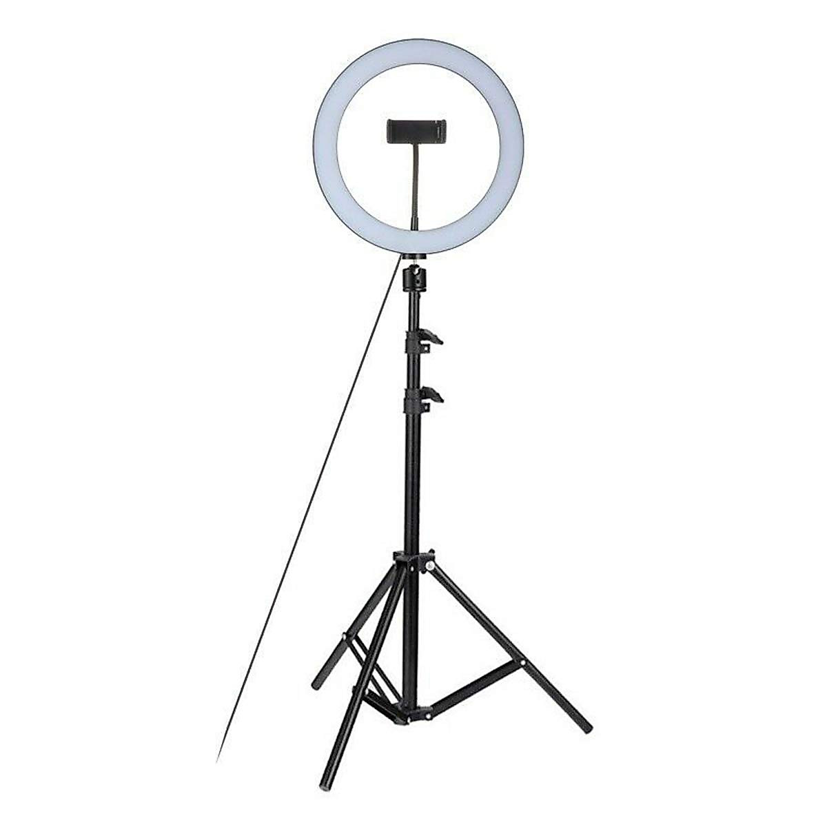 Fealay 26cm Studio Live Led Ring Light With Phone Holder 120cm Ring Light Kit Foldable Tripod Kit Adjustable 360 Rotation for Phone Selfie Light Beauty Photograph