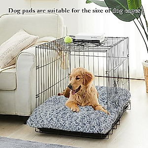WNPETHOME Washable Dog Beds for Large Dogs, Crate Dog Bed C-1, Plush Dog Crate Bed Mat for Sleeping & Ease Anxiety, Fluffy Kennel Pad for Large, Medium Dogs (35 x 23 x 3 inch)