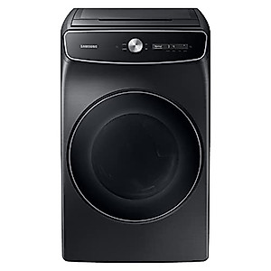 SAMSUNG 7.5 Cu. Ft. Smart Dial Gas Dryer with FlexDry, Dry 2 Loads in 1 Large Capacity Machine, Super Speed 30 Minute Clothes Drying Cycle, WiFi Connected Control, DVG60A9900V/A3, Brushed Black