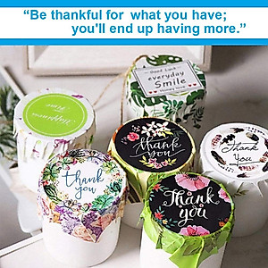 1000 PCS 1.5 Inch Thank You Sticker Foil Thank You Labels for Sealing, Decoration (8 Designs, 1000 pcs * 1 roll)