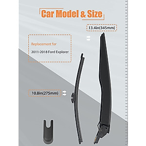 Rear Windshield Wiper Arm Blade, Reokacement for Ford Explorer 2011-2023 - Factory OE Style BB5Z17526C
