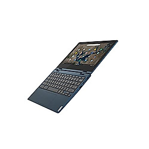 Lenovo Flex 3 2-in-1 Chromebook Laptop, 11.6" HD Touchscreen, Intel Celeron N4020 CPU, 4GB RAM, 192GB Storage(64GB eMMC+128GB Card), WiFi, Bluetooth, Webcam, Chrome OS, Abyss Blue | TGCD Bundle