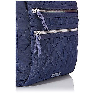 Vera Bradley Women's Performance Twill Triple Zip Hipster Crossbody Purse, Classic Navy, One Size