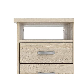 Tvilum, Oak Structure Walden Desk with 5 Drawers