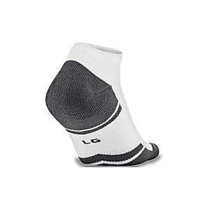 Under Armour Adult Resistor 3.0 No Show Socks, Multipairs , White/Graphite (6-Pairs) , X-Large