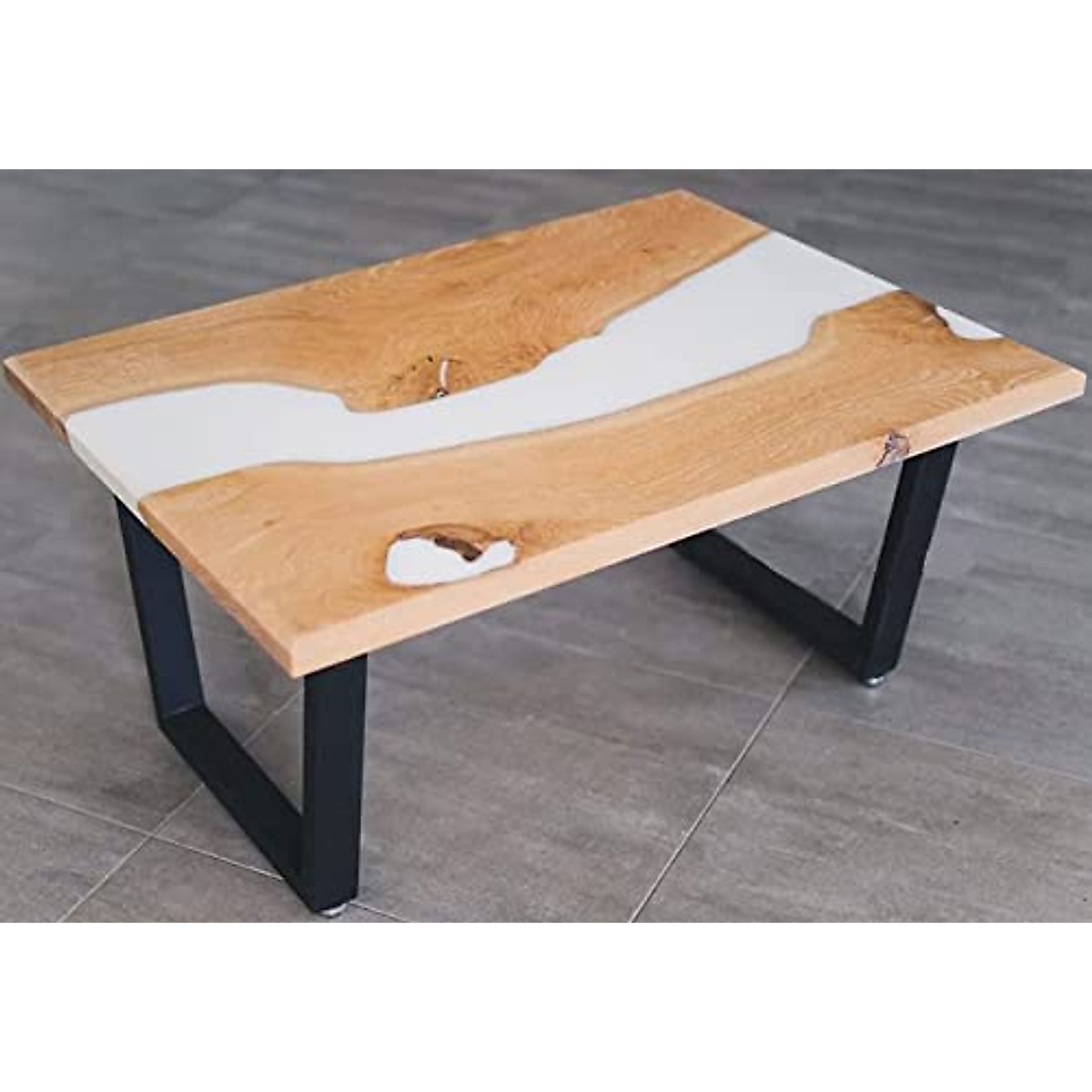 Epoxy Table, Live Edge Wooden Table, Epoxy Resin River Table, Natural Wood,Dining table, Natural Epoxy Table, Resin Table 42x24 inch