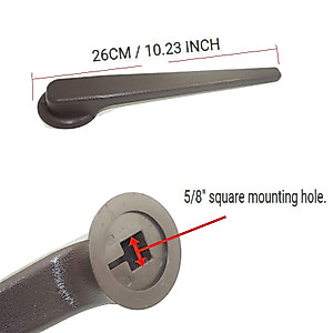 AUXPhome Universal Brown Plastic Sofa Chair Recliner Release Pull Handle Replacement Parts, 5/8" Lever Square Hole Foot Rest Release Right/Left Hand，fits More Brands Recliner Handle and Furniture