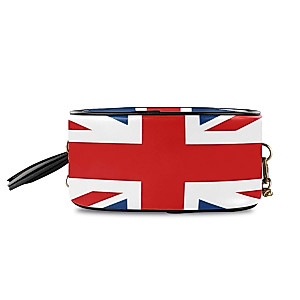 ALAZA PU Leather Small Crossbody Bag Purse Wallet UK British Flag Cell Phone Bags with Adjustable Chain Strap & Multi Pocket