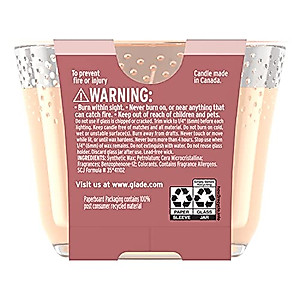 Glade Candle Champagne Cheers, Fragrance Candle Infused with Essential Oils, Air Freshener Candle, 3-Wick Candle, 6.8 Oz, 3 Count
