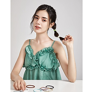 Dofash Hyper Elastic Hair Ties, 30 PCS Beige Hair Bands for Women's Hair, Blonde, Reusable, Nylon, Quick Stretch and Restore, Smooth Junction, Durable, Hair Friendly, Safety Tested