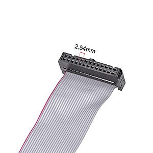 uxcell IDC Wire Flat Ribbon Cable DB25 Female to FC-26 Female Connector 2.54mm Pitch 20cm Length