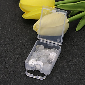 Penta Angel 50Pcs Clear Disc Pads to Stabilize Earrings, Plastic Discs for Earring Backs and Jewelry Crafts