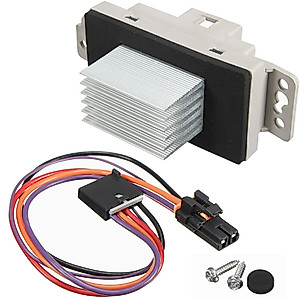 15-81773 HVAC Fan Blower Motor Resistor Kit with Harness Compatible with Chevy Silverado Tahoe Suburban Avalanche Trailblazer GMC Sierra Envoy Yukon XL Replaces 89018778, 89019351, 19260762, RU-631