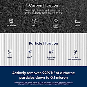 BLUEAIR Blue Pure 211+ Auto Genuine Replacement Filter, Particle and Activated Carbon, fits Blue Pure 211+ Auto Air Purifier