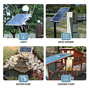 ECO-WORTHY 25 Watts 12V Off Grid Solar Panel Kit Solar Battery Trickle Charger Maintainer: Waterproof 25W Solar Panel + SAE Connection Cable+10A Charge Controller for Car RV Marine Boat