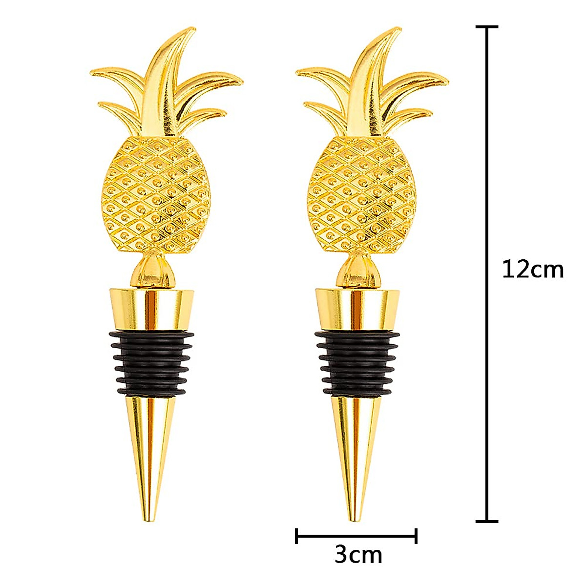 2 Pcs Reusable Bottle Stoppers Metal Wine Stopper Red Wine Saver Stoppers for Sparkling Wine,Beer Saver Sealer