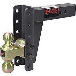 TOPTOW 64382 Adjustable Trailer Tow Hitch with Dual Ball 2" & 2-5/16", 8-1/2" Drop, 2-1/2" Receiver Shank, 22,000lbs Capacity…