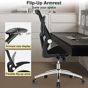 Luckyear Office Chair Ergonomic Desk Chair-400lbs Big and Tall Heavy Duty, Wide & Soft 3D Modeling Foam Cushion Home Office Desk Chair with Adjustable Seat Height, Executive Computer Task Chair