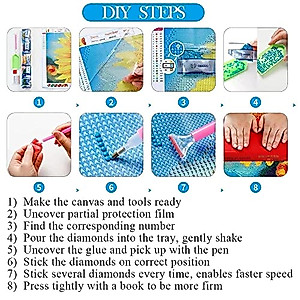 honrtreb DIY 5D Diamond Painting Halloween by Number Kits for Adults,Diamond Painting Jack and Sally with Moon,Round Full Drill Diamond Art Kits Craft for Home Wall Decor 11.8x15.7 inch