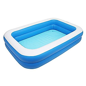 Inflatable Swimming Pool,Wall Thickness 0.3mm Full-Sized Family Kiddie Blow up Pool for Kids, Adults, Baby, Thick Wear-Resistant Big Above Ground, Garden, Backyard Water Party (102*70*22in)