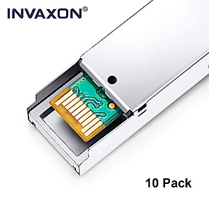 INVAXON 10Pack GLC-SX-MMD/GLC-SX-MM/SFP-Ge-S, 1 Gigabit SFP Transceiver 1000BASE-SX, 850nm, 550m DDM/Dom Fuction