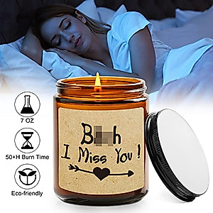 Scented Candle Gifts for Best Friend - I Miss You - Friendship Birthday Gifts for Friends Women, HBESTIE Unique Christmas Gifts for Women Friends, Joke, Bestie, Thanksgiving Gifts Candle Gifts for her