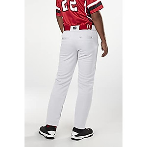 WILSON Boys' P202 Open Bottom Pant, Team White, Large