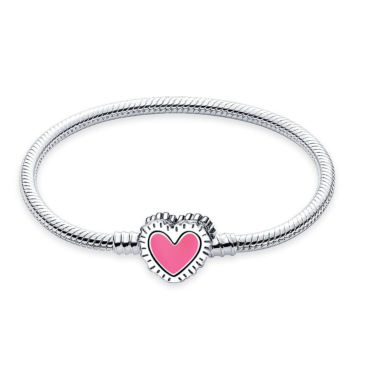 Pandach 925 Sterling Silver Charms Bracelets for women Butterfly Heart Moon and Star 5A Cubic Zirconia Snake Chain Bracelet Gifts for women