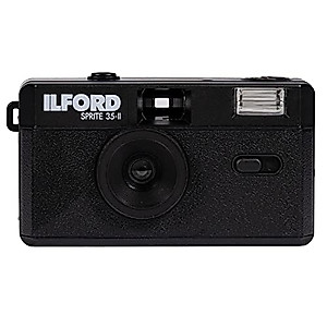 Ilford Sprite 35-II Reusable/Reloadable 35mm Analog Film Camera (Black)